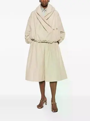 Brandon Maxwell Draped Hood Leisure Jacket