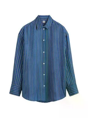 TOTEME Striped Button-down Shirt - Blue