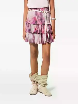 MARANT ETOILE Naomi Ruffled Mini Skirt - Pink