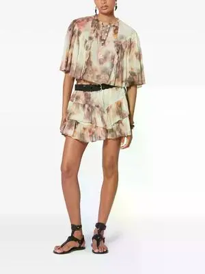 MARANT ETOILE Jocadia Ruffled Shorts - Neutrals