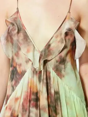 MARANT ETOILE Vasmila Ruffled V-neck Maxi Dress