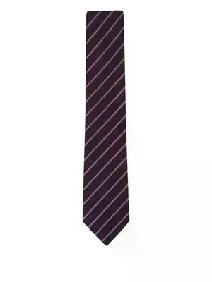 Zegna Striped Neck Tie - Red