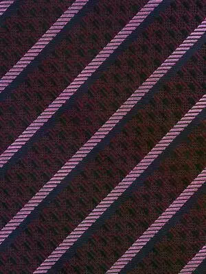 Zegna Striped Neck Tie - Red