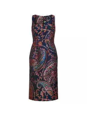 Etro Paisley-pattern Square Neck Dress