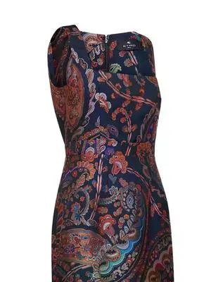 Etro Paisley-pattern Square Neck Dress
