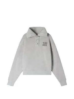 Sandro Logo-plaque Fleece Sweatshirt