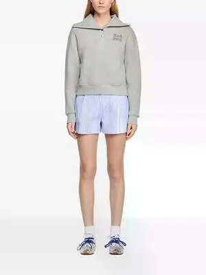 Sandro Logo-plaque Fleece Sweatshirt