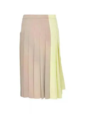 PUSHBUTTON Colourblock Pleated Midi Skirt