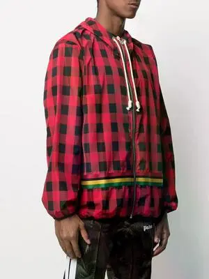 Palm Angels Check-print Hooded Jacket