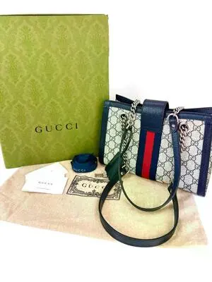 Gucci Supreme Dollar Padlock Tote Bag - Neutrals