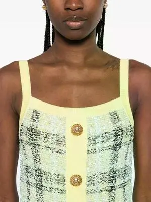 Balmain Buttoned Mini Dress - Yellow