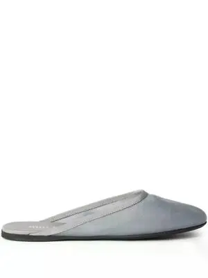 Miu Miu Logo Detail Mesh Slip-on Slippers - Grey