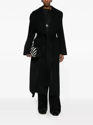 RÓHE Signature Scarf Coat - Black