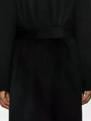 RÓHE Signature Scarf Coat - Black