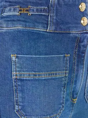 Elisabetta Franchi Boot-cut Jeans With Logo Detail