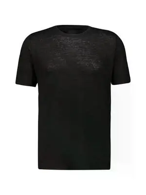 120% Lino Short-sleeve T-shirt - Black