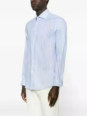 Brunello Cucinelli Striped Shirt - Blue