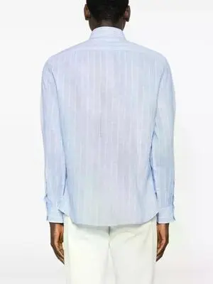 Brunello Cucinelli Striped Shirt - Blue