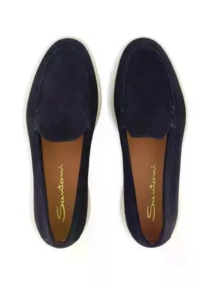 Santoni Suede Loafers - Blue