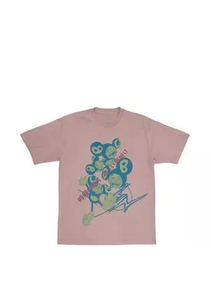 TRAVIS SCOTT X Fragment X Takashi Murakami Round-neck T-shirt - Pink