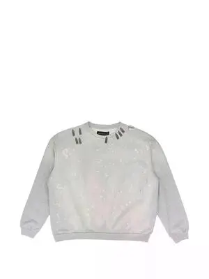 WHO DECIDES WAR Arched Collage Crewneck Sweater
