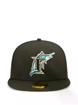 New Era 59fifty Mlb Florida Marlins Baseball Cap - Black