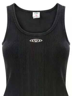 Casablanca Ribbed Logo Tank Top