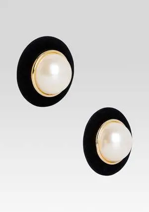 Retrofete Sari Pearl Clip-on Earrings