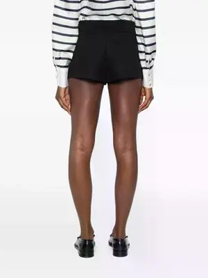 Françoise Button-embellished High-rise Shorts - Black