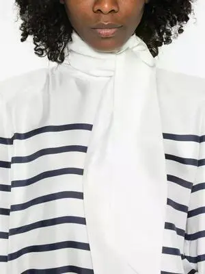 Françoise Stripe Bow Blouse