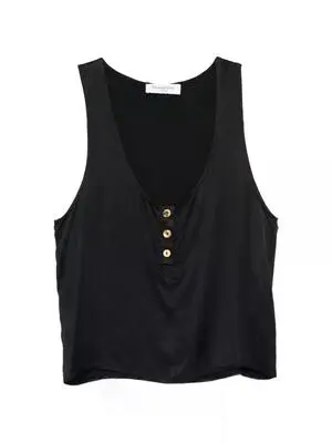 Françoise Button V-neck Top