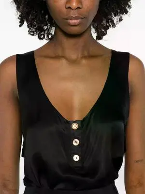 Françoise Button V-neck Top