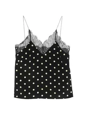 Françoise Layla Lace Polka-dot Top
