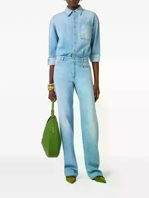 Elisabetta Franchi Oversized Denim Jumpsuit