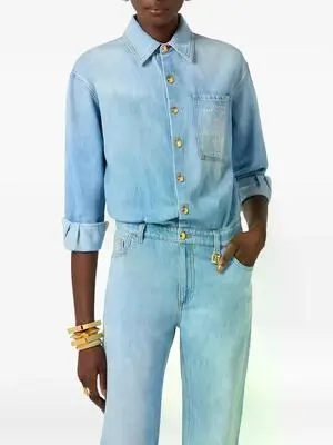 Elisabetta Franchi Oversized Denim Jumpsuit