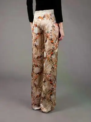 Giles Printed Silk Blend Trouser