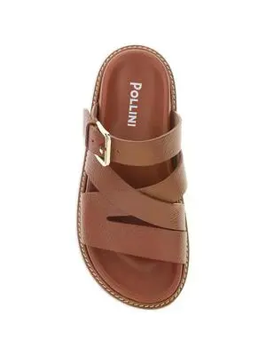 POLLINI Buckle-strap Flat Sandals
