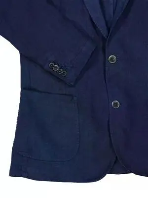 120% Lino Buttoned V-neck Blazer