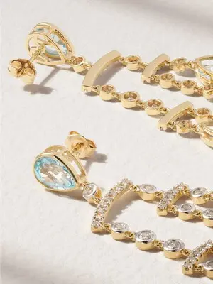 Mateo Mobile 14-karat Yellow And White Topaz And Diamond Earrings