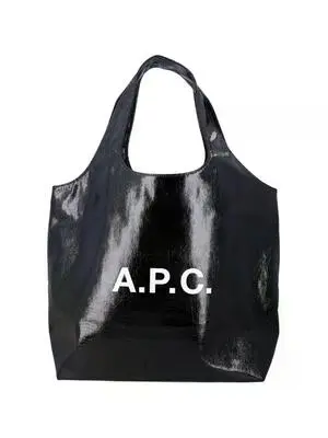 A.p.c. Ninon Logo Print Tote Bag - Black