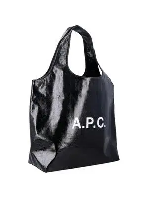 A.p.c. Ninon Logo Print Tote Bag - Black