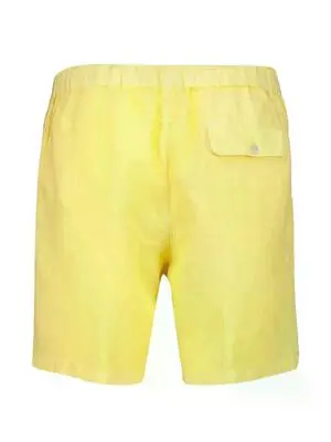120% Lino Drawstring-waist Bermuda Shorts