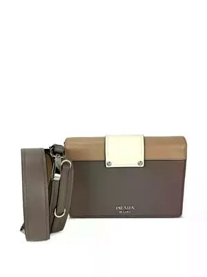 Prada Cahier Leather Clutch