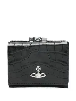 VIVIENNE WESTWOOD Small Frame Orb Embossed Wallet - Black