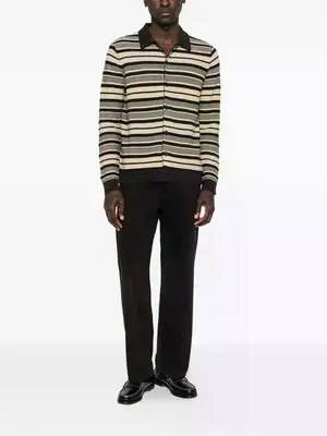 Nn07 Nolan Ls Polo Striped Cardigan
