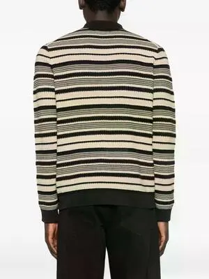Nn07 Nolan Ls Polo Striped Cardigan
