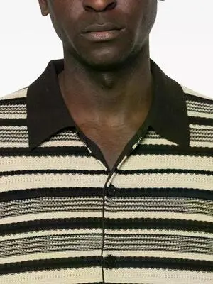 Nn07 Nolan Ls Polo Striped Cardigan