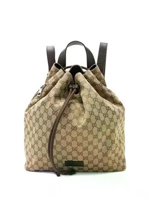 Gucci Gg Canvas Drawstring Backpack