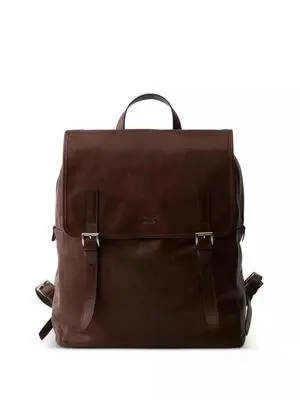 Prada Buckled Leather Backpack - Brown