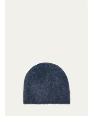 LISA YANG Brushed Cashmere Beanie Night Fall
